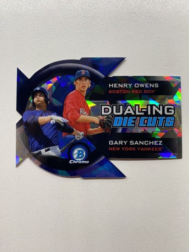 2014 Bowman Chrome /99 Dualing Die-Cut Atomic Refractor Gary Sanchez ...