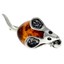 CERTIFIED 925 Sterling Silver Genuine Baltic Amber Little Mouse Brooch ...