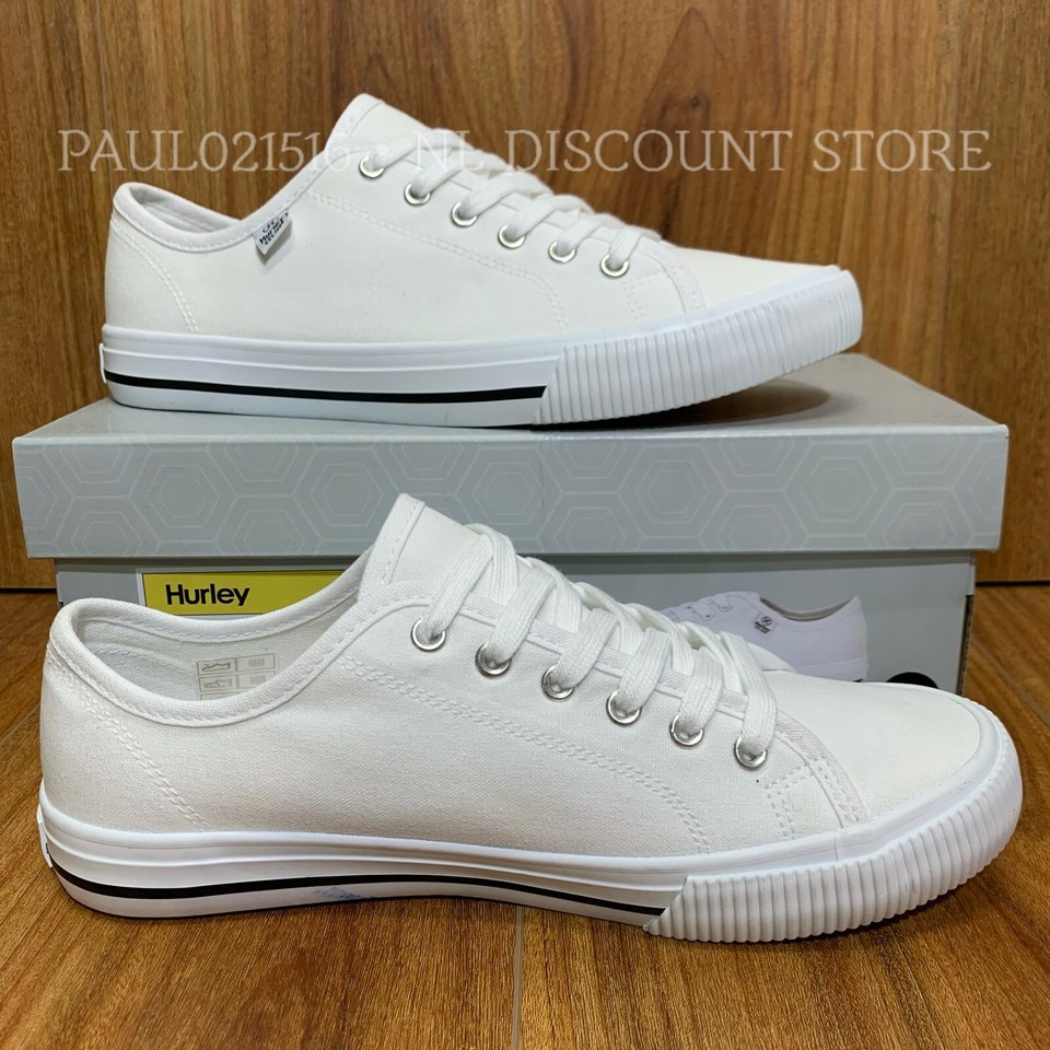 HURLEY Women's Carrie Lace-Up Canvas Casual Shoes ~ White ~ Sizes ...