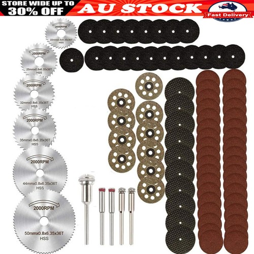 87 Pcs Mini Diamond Cutting Discs Wheel Blade Drill Bit Disc Dremel ...