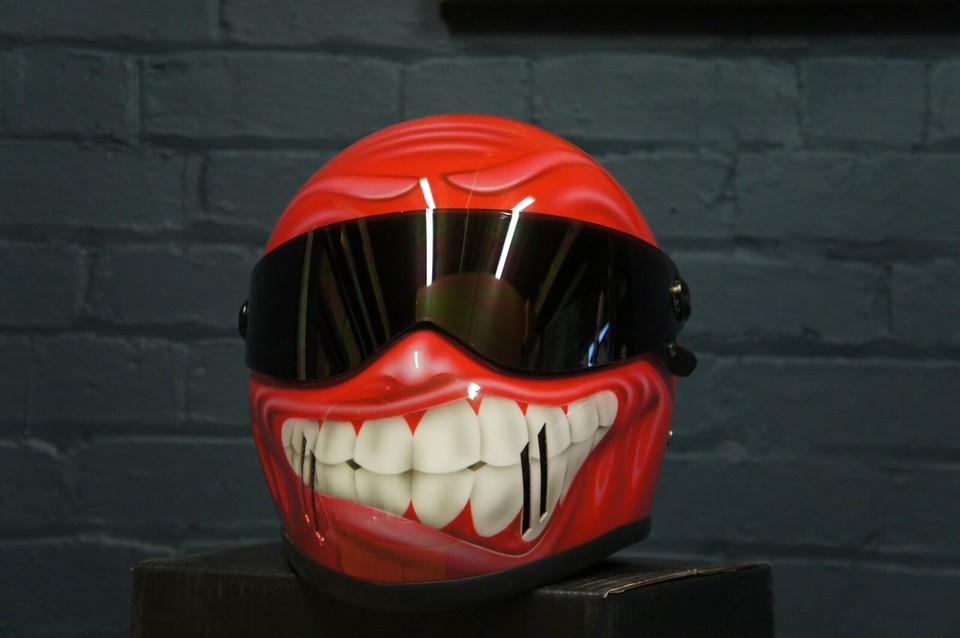 Custom airbrushed/painted Matrix Alpha helmet, Smiley/Grin design ...