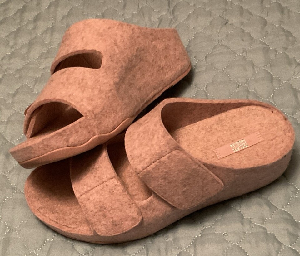 FitFlop Shuv E01 FR9-090 Slide Sandals Women's Pink Adjustable Two-Bar ...