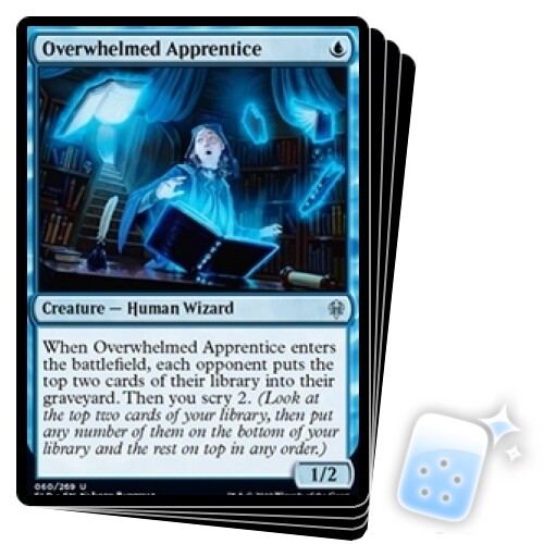 OVERWHELMED APPRENTICE X4 Throne Of Eldraine ELD Magic MTG MINT CARD | eBay