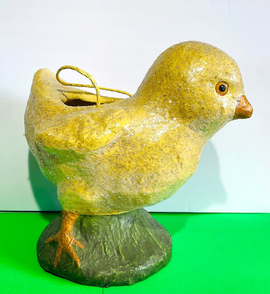 Bethany Lowe Designs 2000 Vint. Folk Art Paper Mache Easter Chick ...
