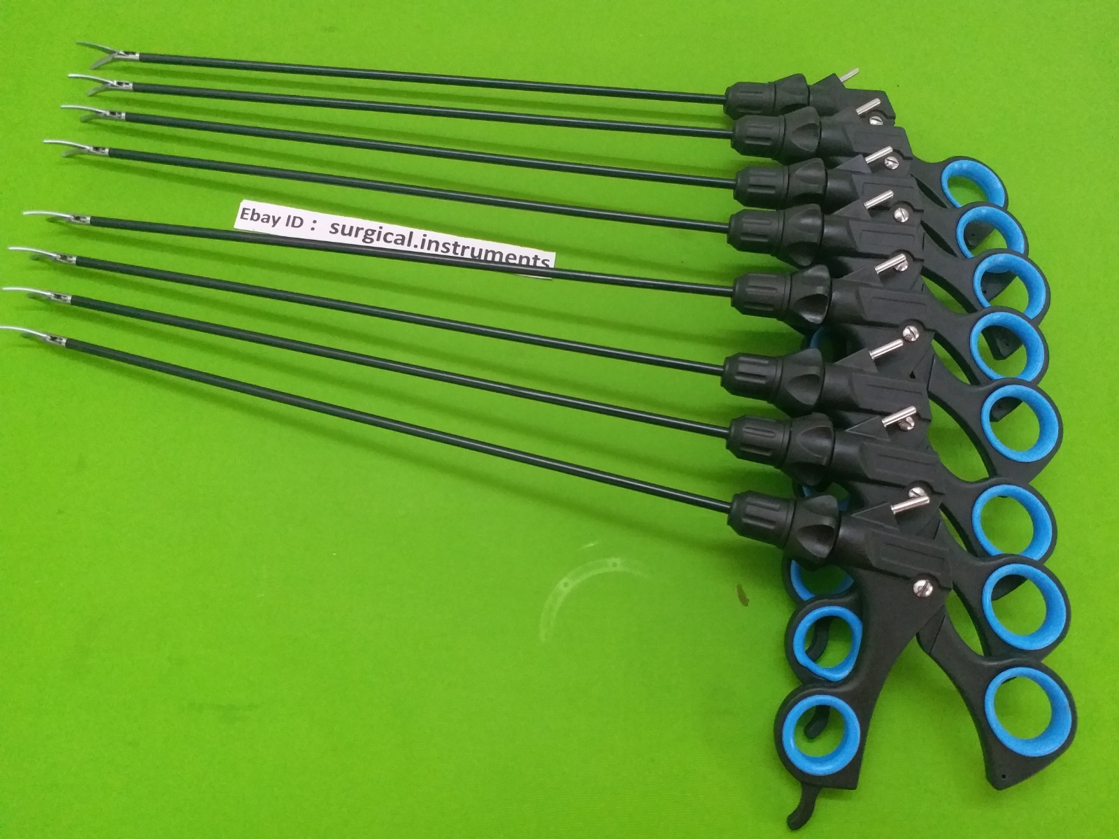 8pc Laparoscopic Curved Scissor 5mmx330mm Endoscopy Reusable Surgical ...