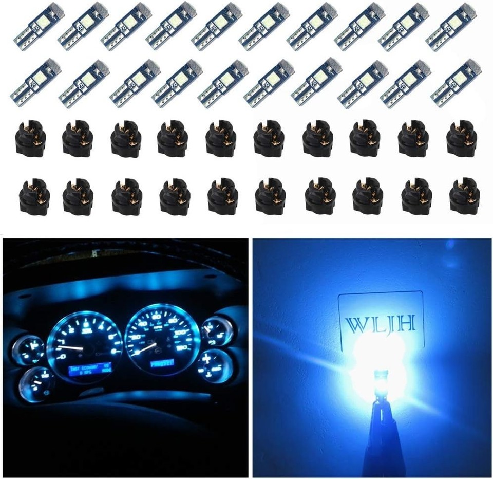 LED Dash Indicator Interior Bulb Kit Ice Blue 20 Pack Automotive Lights ...