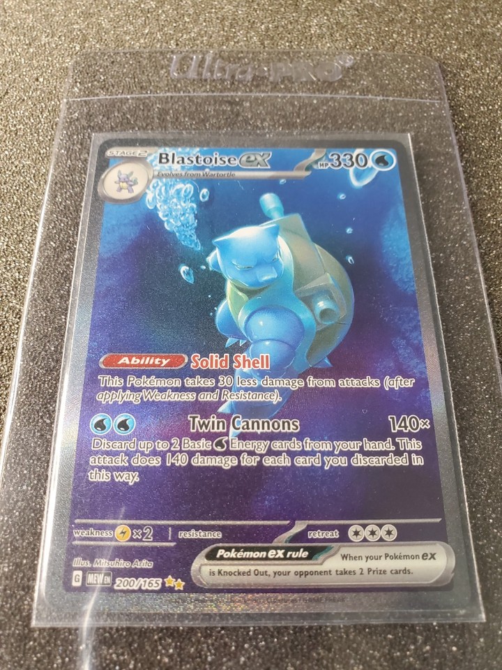 Pokemon TCG Blastoise EX 200/165 Sv: Scarlet & Violet 151 Holo NM ...