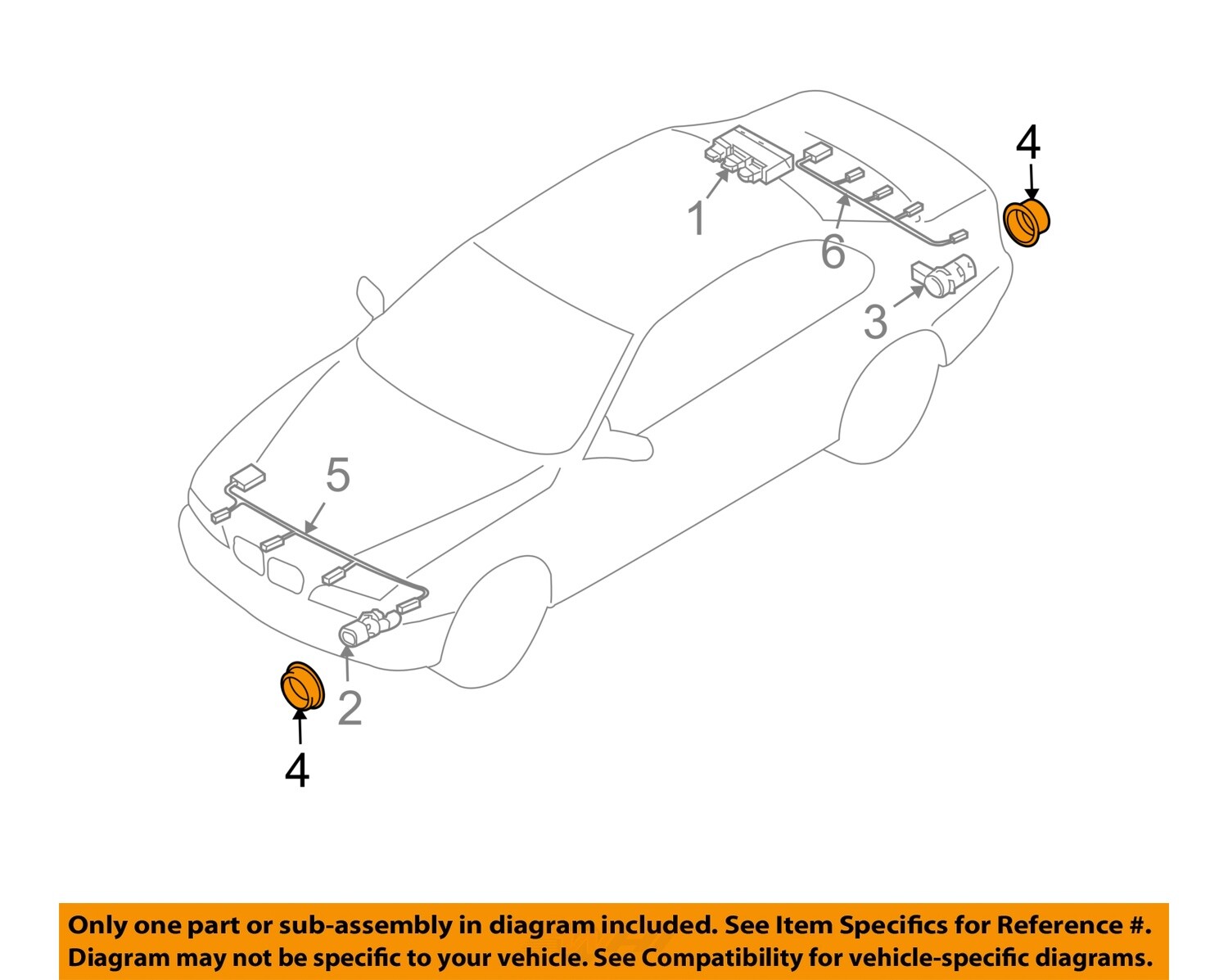9 X BMW Genuine Front Rear Parking Distance Control PDC Aid Sensor Trim ...