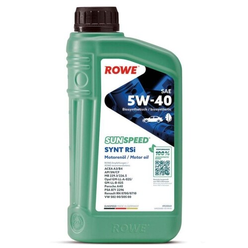 Motoröl Motorenöl SUNSPEED Synt RSi 5W40 ROWE 1 Liter 1L 4920068-0010-99 | eBay.de