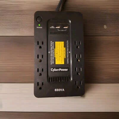 CyberPower SX650U 8-Outlet 650VA PC Battery Backup - Black 649532621347 ...