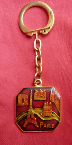 ancien Porte clé Key-ring SOUVENIR DE PARIS , métal émaillé Old ...
