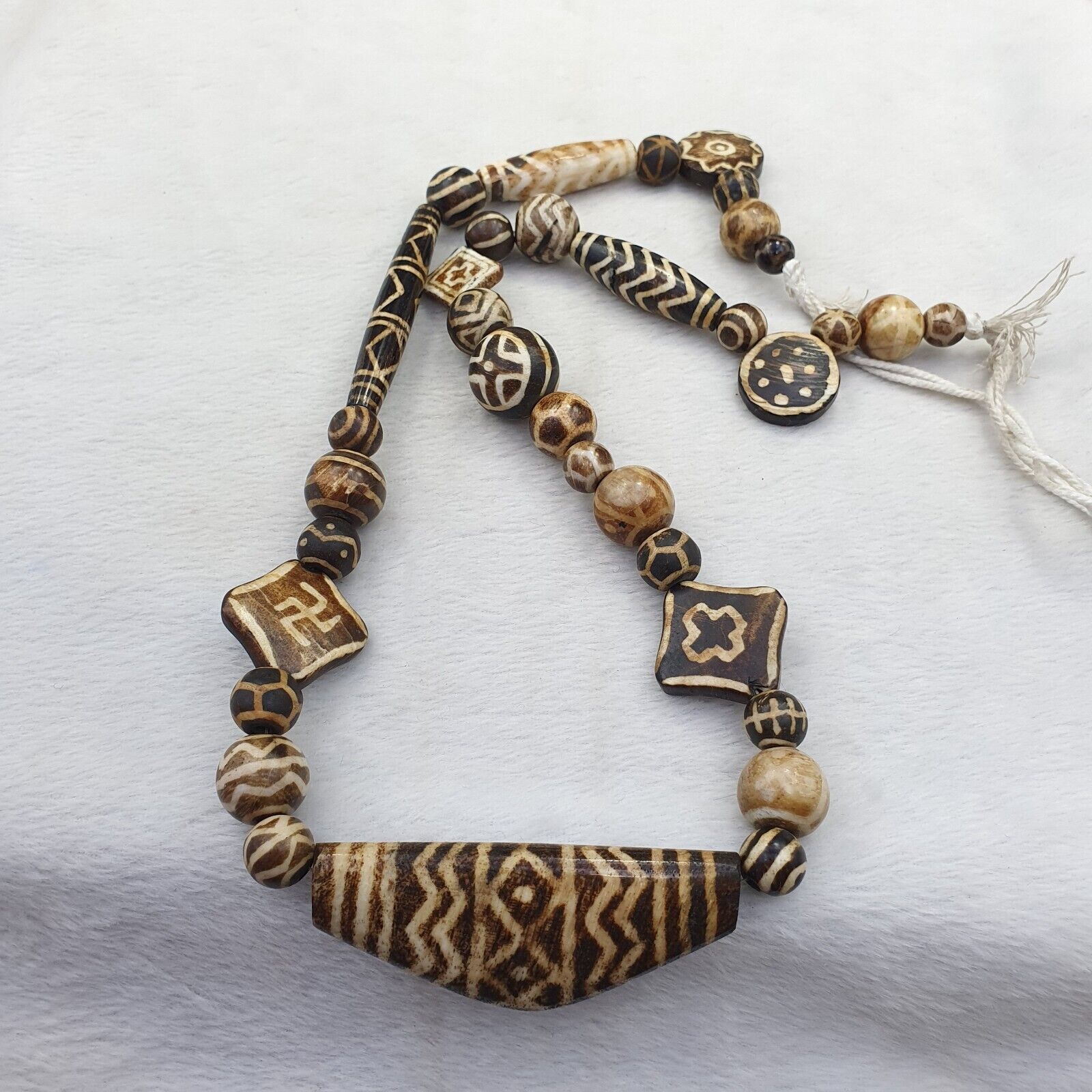 South Asian Burmese Old Pumtek Pyu beads Long necklace rare patterns | eBay