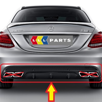 NEW GENUINE MERCEDES BENZ MB C63 W205 AMG REAR BUMPER DIFFUSER BLACK | eBay