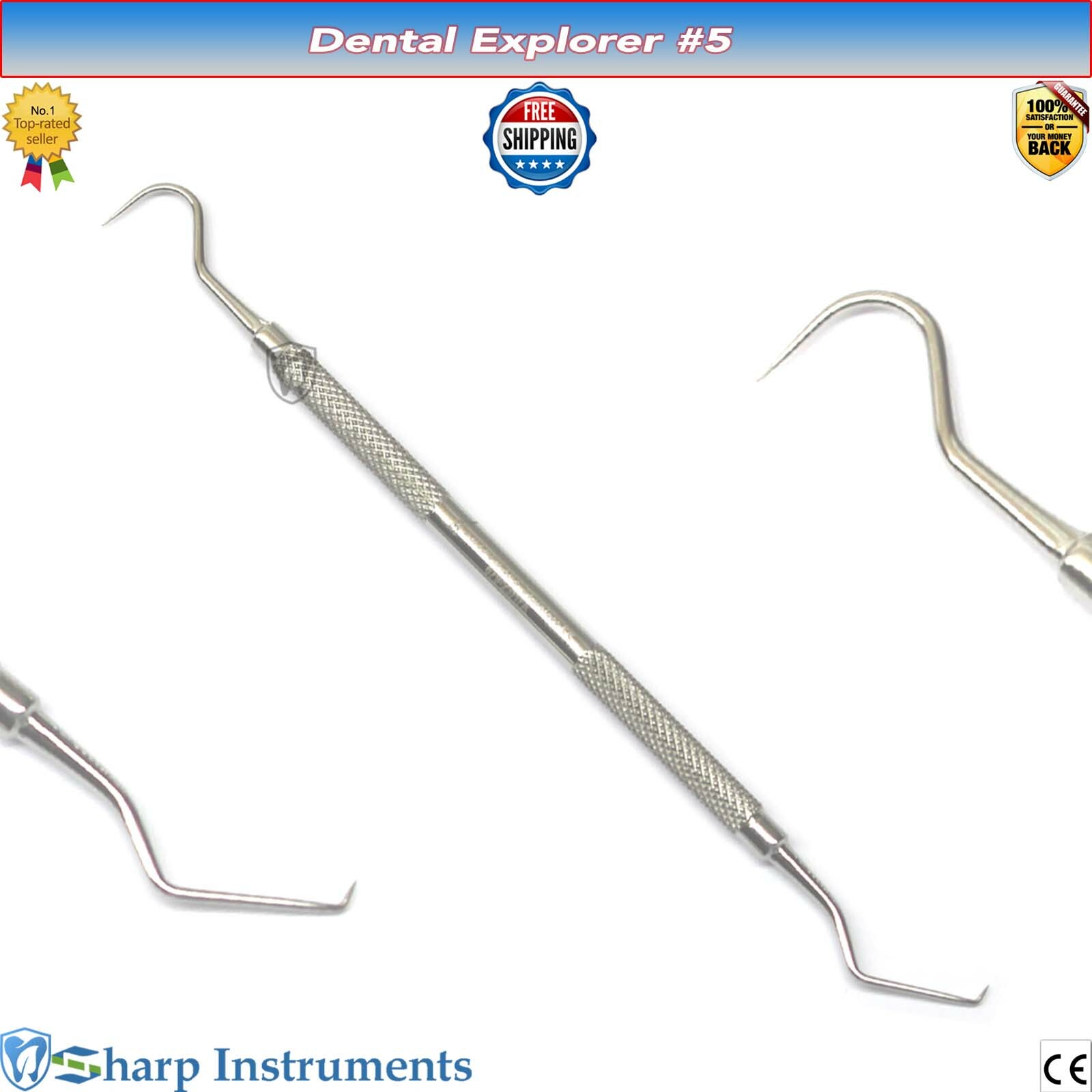 Explorer #5 Dental Diagnostic Instrument Calculus Furcation Sharp ...