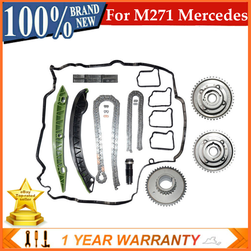 Timing Chain Kit Camshaft Adjuster for M271 Mercedes E200 C200 C180 ...