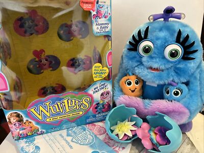 1999 Trendmasters Wuv Luvs Mommy Interactive Plush Egg w/2 Baby Pinks ...
