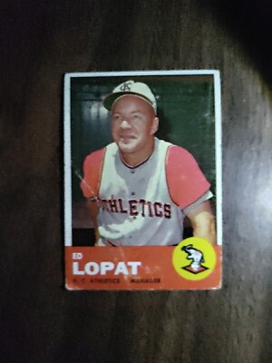 1963 Topps Baseball #23 Ed Lopat poor read description | eBay