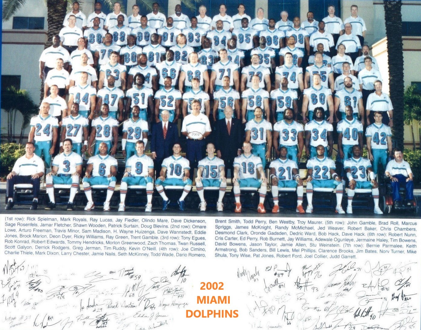 2002 MIAMI DOLPHINS 8X10 TEAM PHOTO PICTURE NFL FOOTBALL | eBay