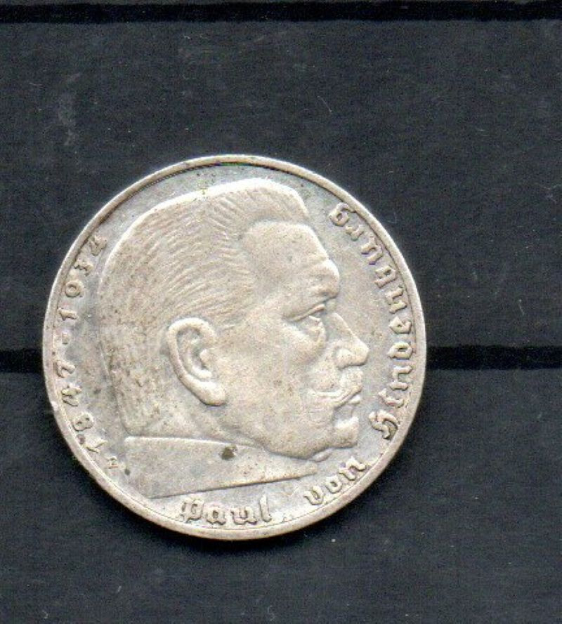 Germany Third Reich Nazi Coin 2 Reichsmark Silver Coin 1938 E ...