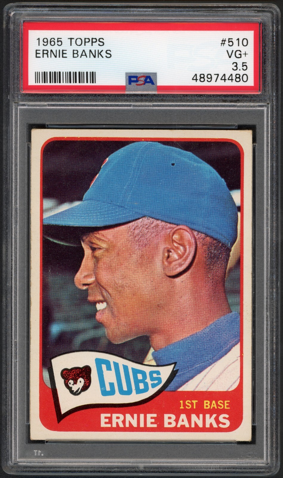 1965 Topps Ernie Banks Chicago Cubs #510 PSA 3.5 VG+ HALL OF FAME | eBay