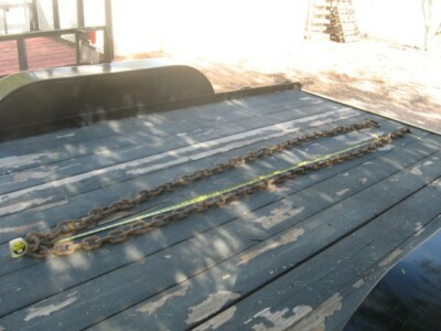 vintage 18 foot log chain with end hook and hoop, used in 1940 - 1960's ...