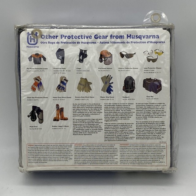 Husqvarna Pro Forest Apron Chaps Chainsaw Leg Protection 36-38" BLUE ...