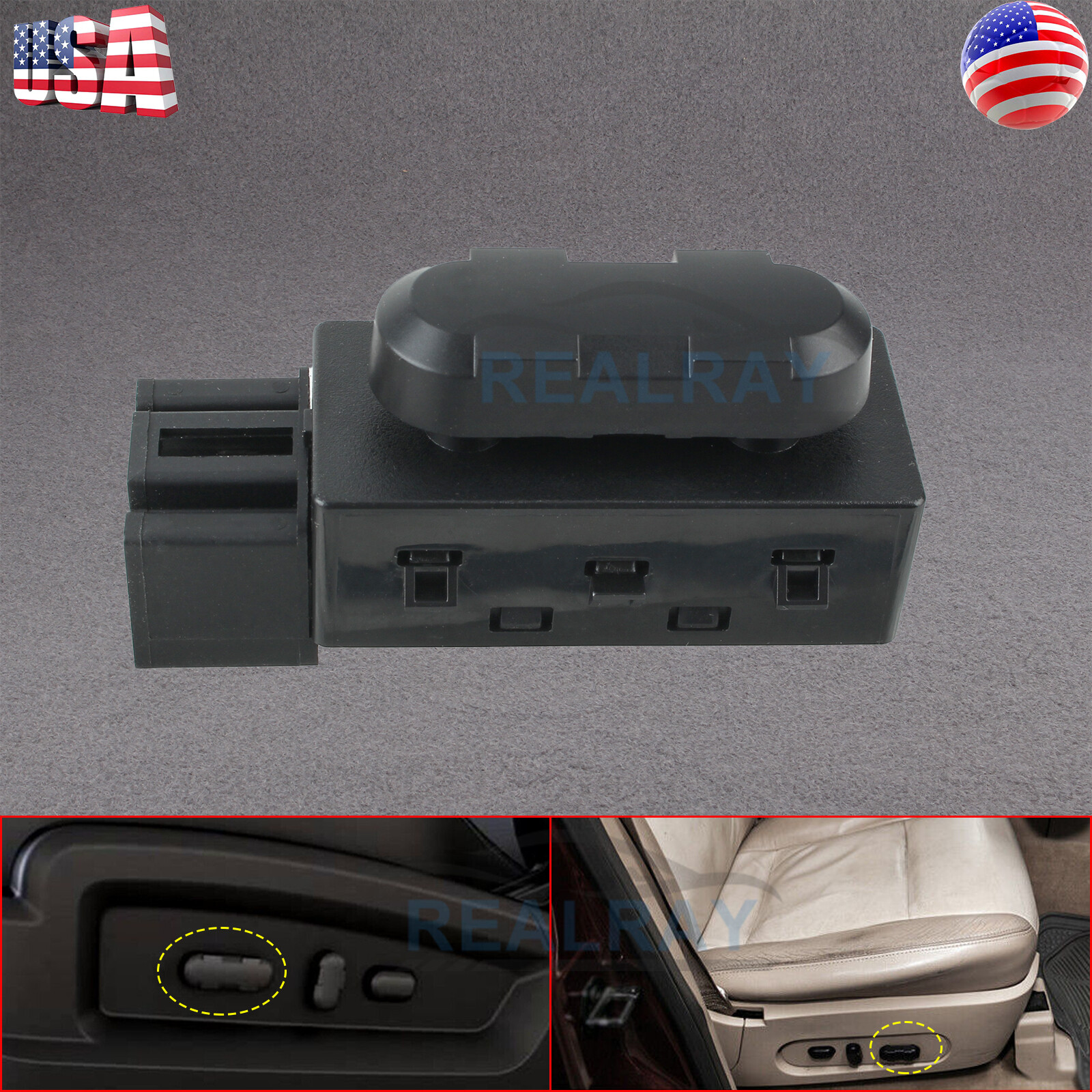 For Ford F150 F250 F350 6 Way Power Seat Switch 5F9Z14A701AA Driver ...