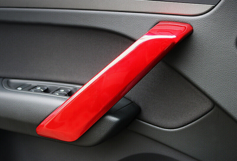 For Audi Q5 SQ5 2018-2024 Glossy Red Inner Door Armrest Handle Cover ...