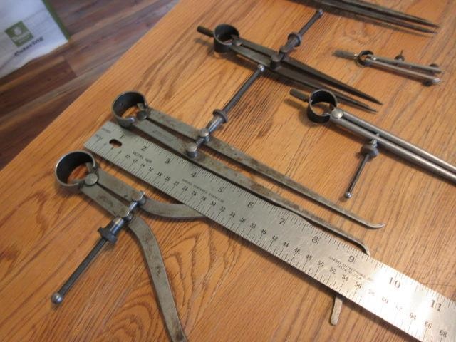 Vintage Lufkin Goodell-Pratt Craftsman Lutz Machinists Calipers ...