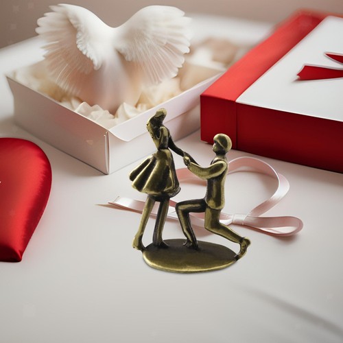 Miniature Proposal Figurine Mini Couple Statue Centerpiece Artistic ...