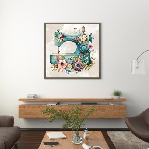 Paint By Numbers Kit DIY Sewing Machine Oil Art Picture Craft Home ...