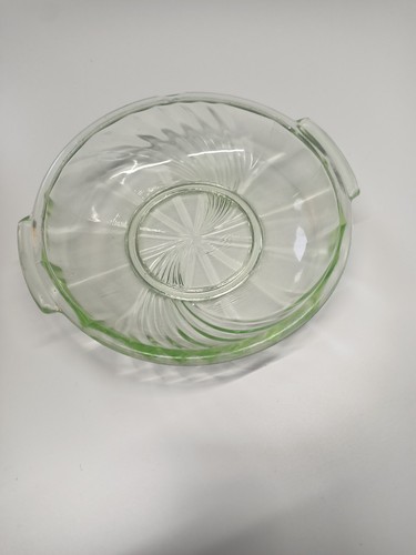 Original Uranium Glass Dish UFO Green Vintage Small Crack On Rim Art ...