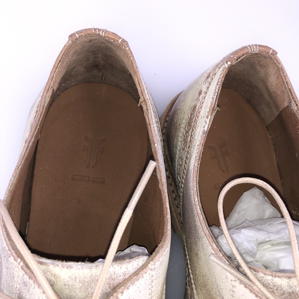 Frye Men’s Paul Rustic White Wingtip Oxford Dress Shoes | eBay