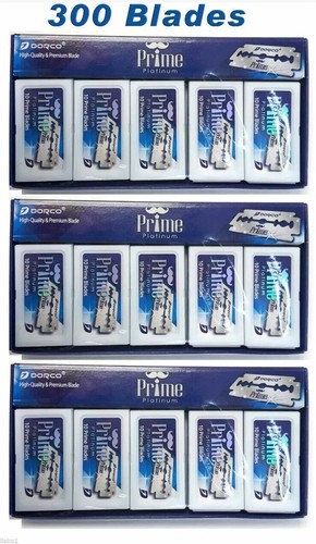 300 ct Dorco Prime Platinum Safety Shaving Razor Blades (30 PACKS OF 10 ...