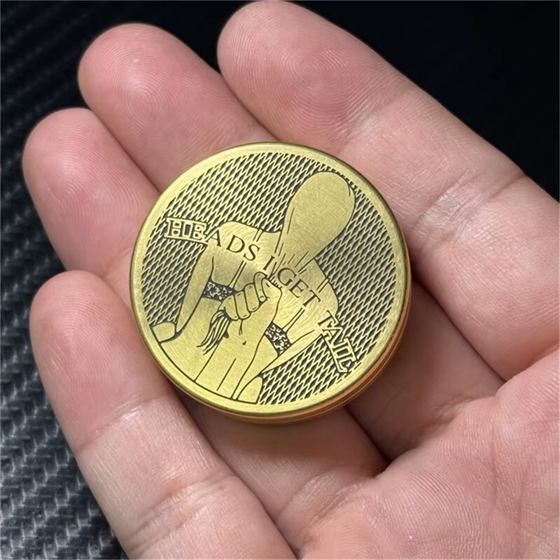 Sexy Beauty Back Fidget Toys Magnetic EDC Fidget Coin Brass Stress ...