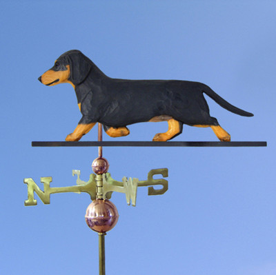Dachshund Smooth Hand Carved Hand Painted Basswood Dog Weathervane ...