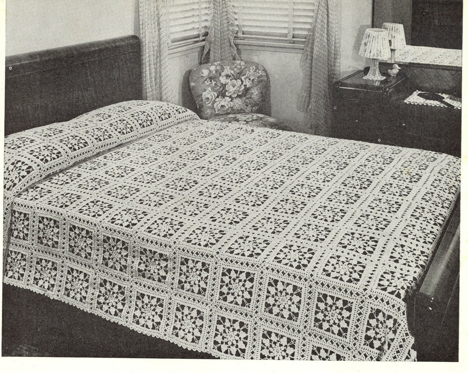 Fairy Ring Vintage Bedspread Pattern in crochet SK 102 | eBay