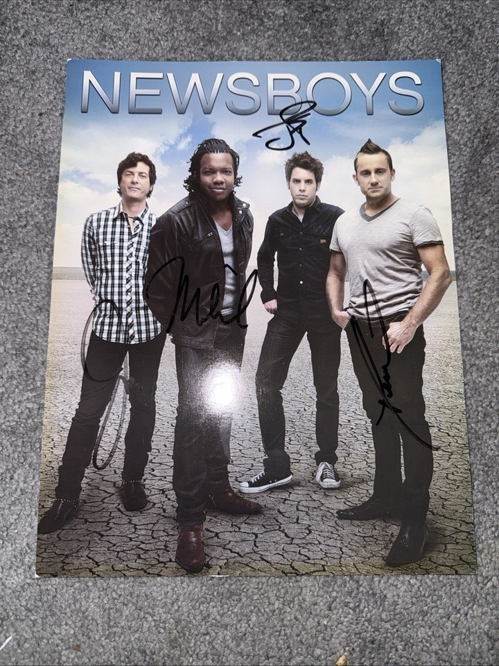 Newsboys AUTOGRAPH SIGNED 8.5x11 RARE Photo Michael Tait CCM Duncan ...