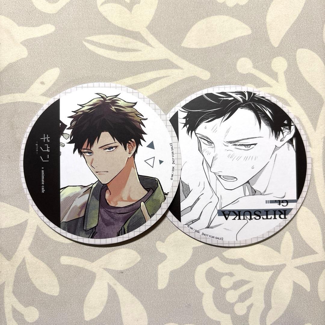 Given Animate Cafe Anime Cafe Benefit Coaster Rikka Color Monochrome | eBay