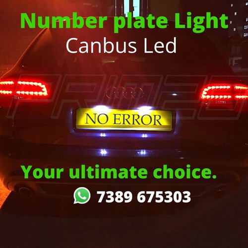 2x Number Plate Led Bulbs White 6000K Canbus Free Error For AUDI A3 A4 ...