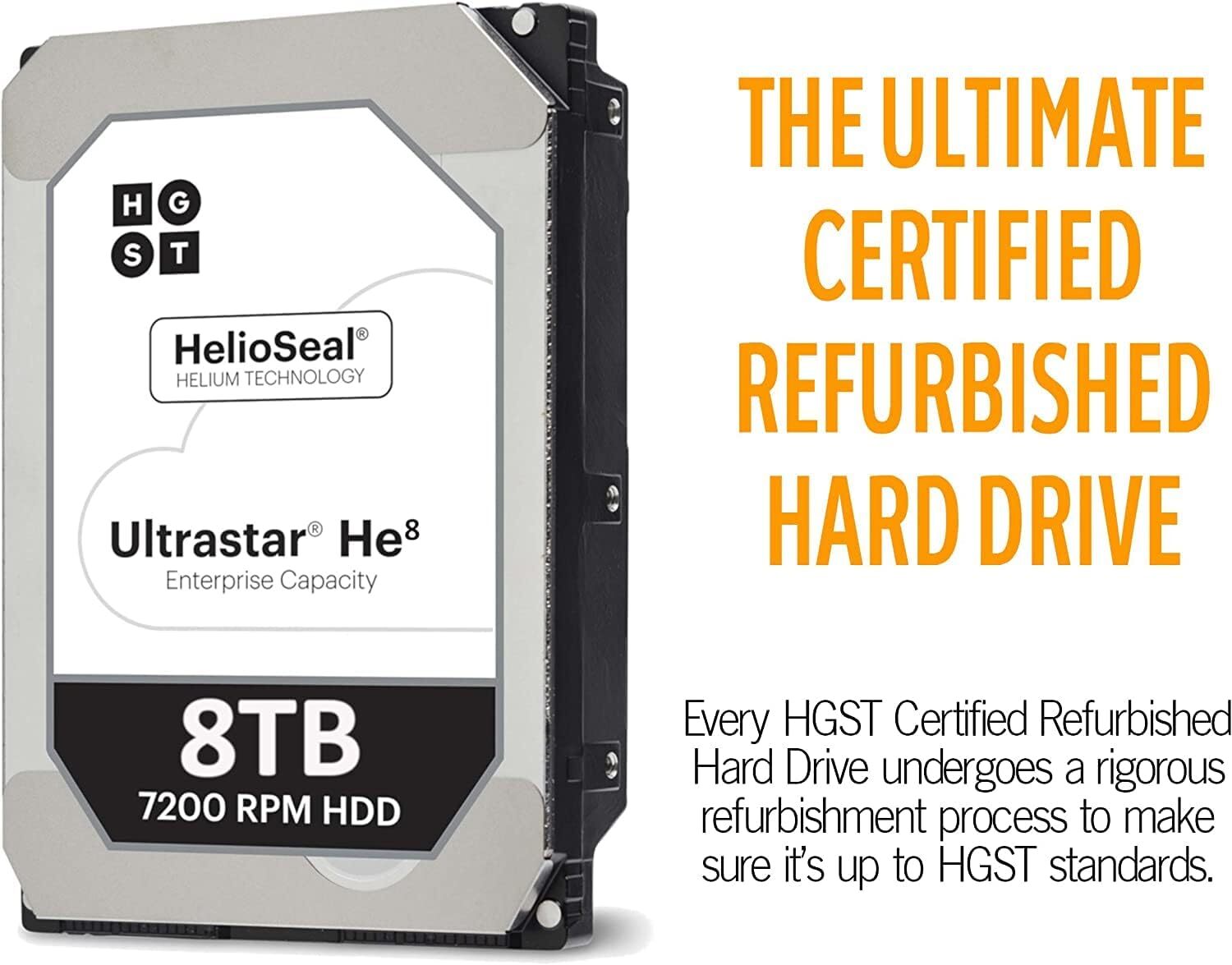 WD HGST Ultrastar He8 8TB Interne Festplatte HUH728080ALE604 3,5 Zoll ...