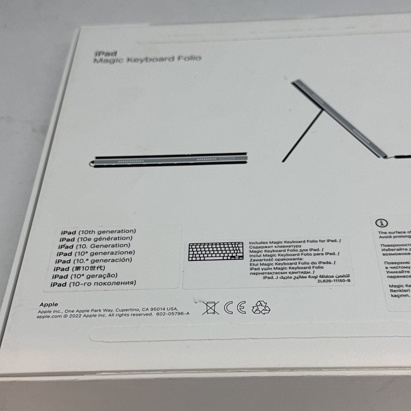 GENUINE APPLE IPAD 10TH GENERATION SMART MAGIC KEYBOARD FOLIO CASE ...