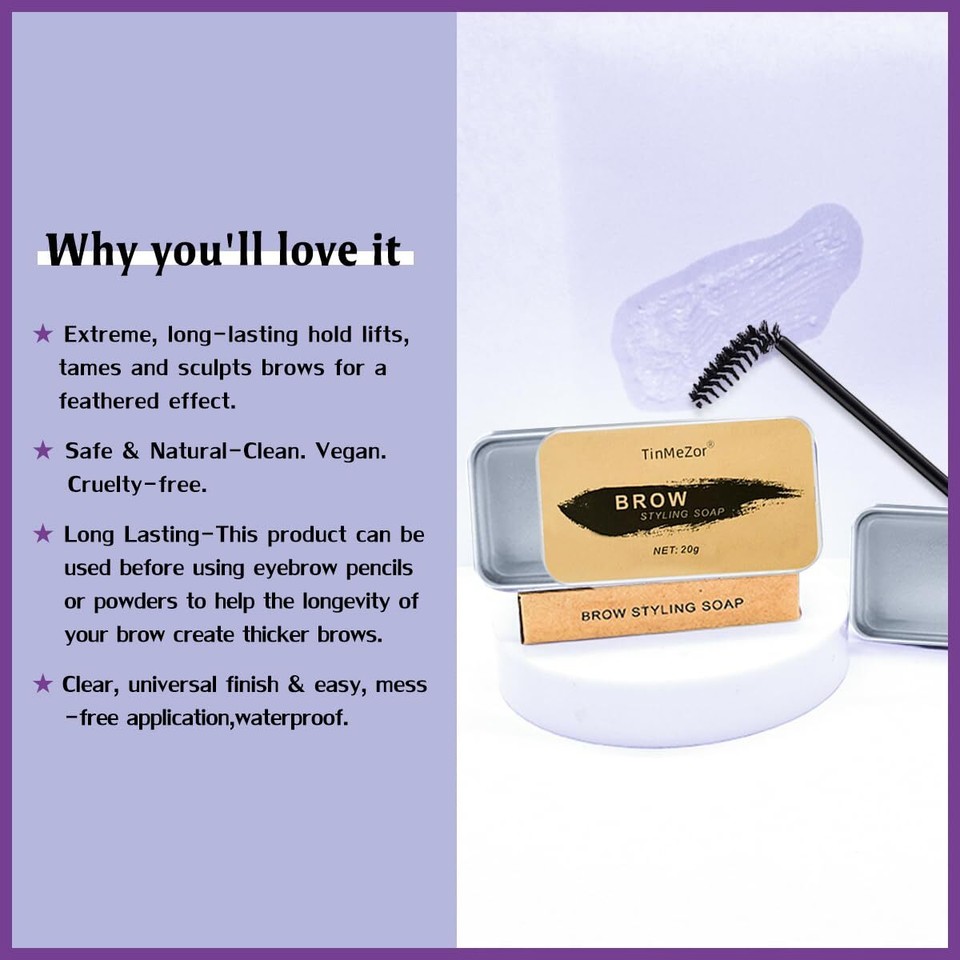 Eyebrow Soap Wax -Eye brow Gel Clear-Brow Styling Soap -Brow Pomade ...