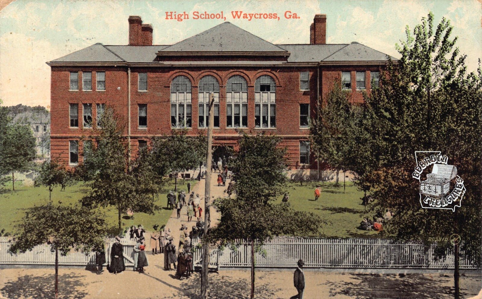 GA~GEORGIA~WAYCROSS~HIGH SCHOOL~MAILED 1912 | eBay