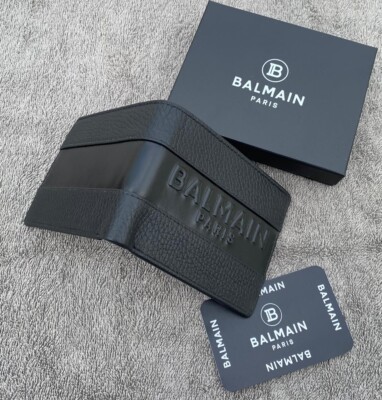 BALMAIN PARIS Bifold wallet. 100% Pure Leather for men's | eBay
