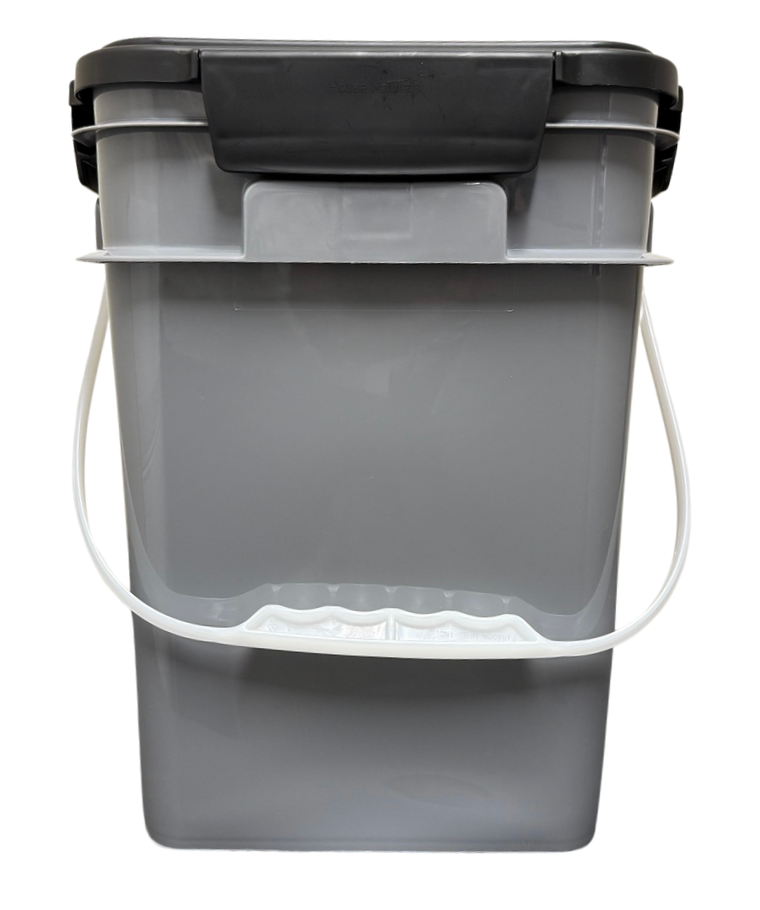 4 Gallon Square Food Grade Bucket Pail with Plastic Handles and Lids ...