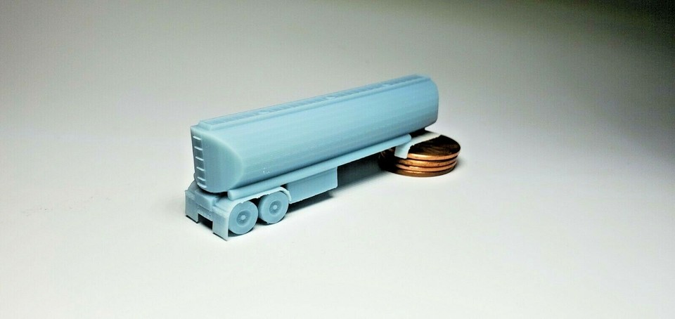 N scale semi truck tanker trailer 1:160 model railroad unpainted | eBay