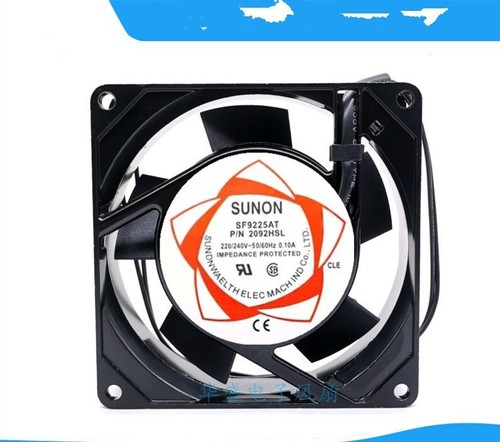 1 PCS SUNON Fan SF9225AT P/N 2092HSL AC 220V 9225 9CM 2 WIRE Aluminum ...