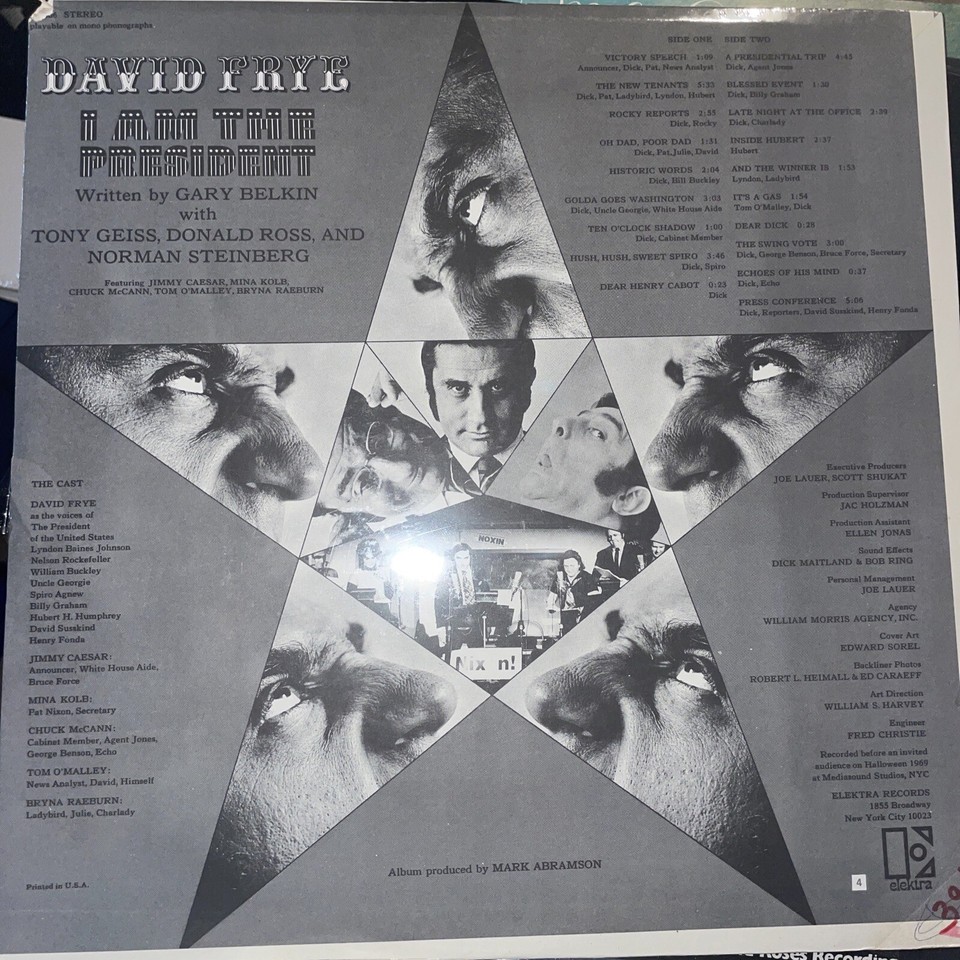 DAVID FRYE-I Am The President~1969 NEW SEALED Vinyl LP~COMEDY~RICHARD ...