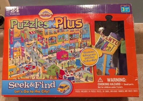 Cranium Puzzles Plus Seek & Find Let's Go to the City puzzle game 24 ...